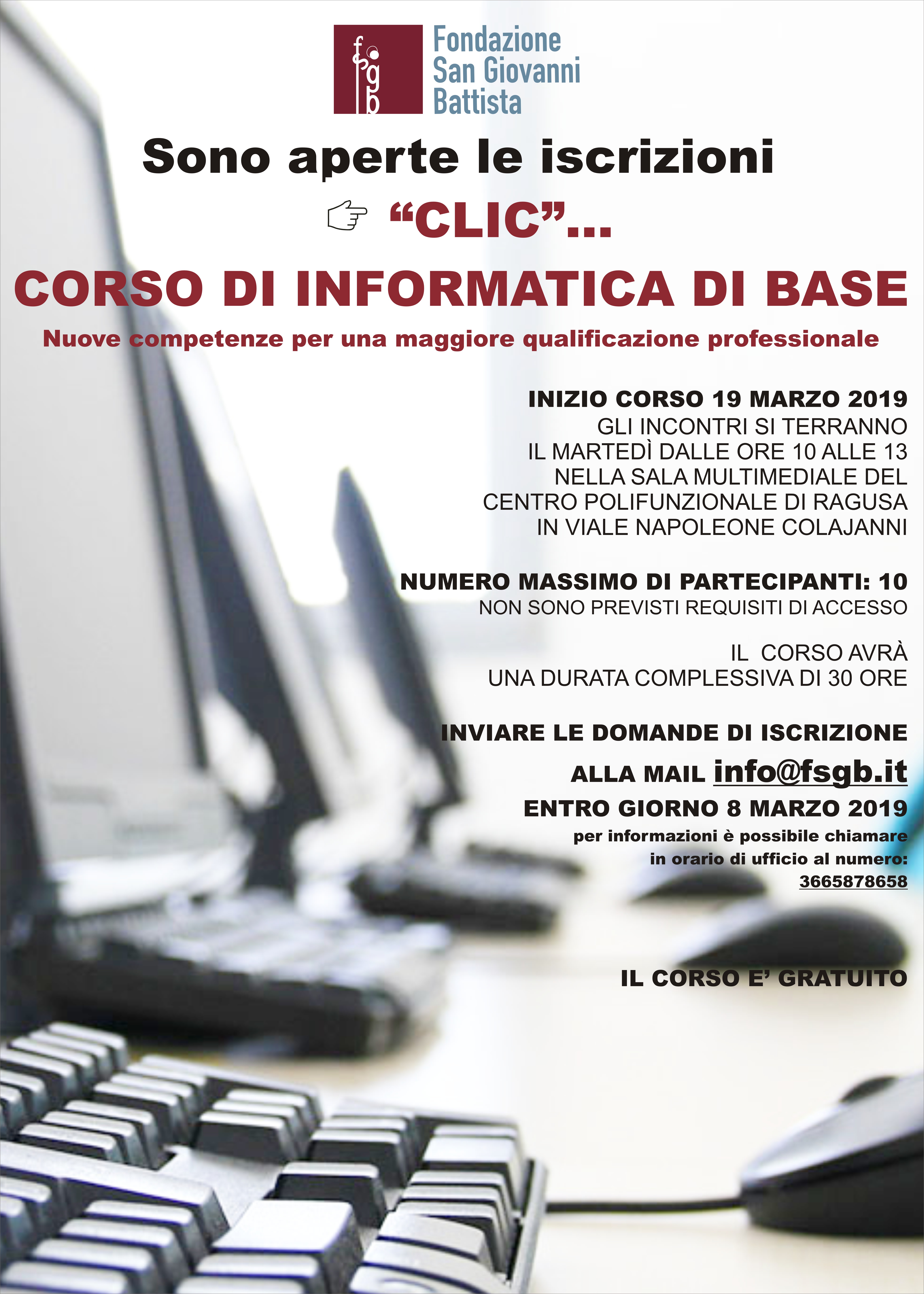 Per Linformatica Basta Un… “clic” Al Via Un Corso Di Formazione Di
